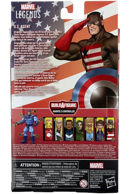 Figura U.S. Agent Marvel Legends con Build-A-Figure Articulada 15 cms