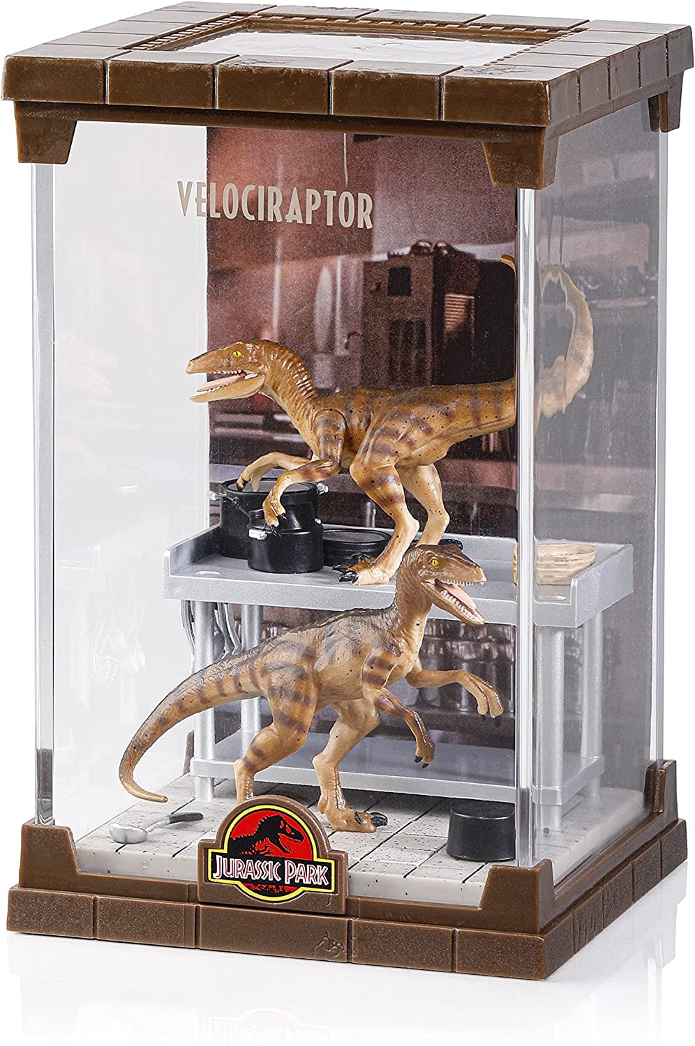 Figure Velociraptor Kitchen Scene Jurassic Park Diorama 18 Cms