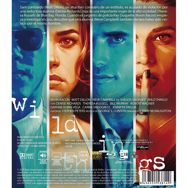 Juegos Salvajes BD 1998 Wild Things [Blu-ray]