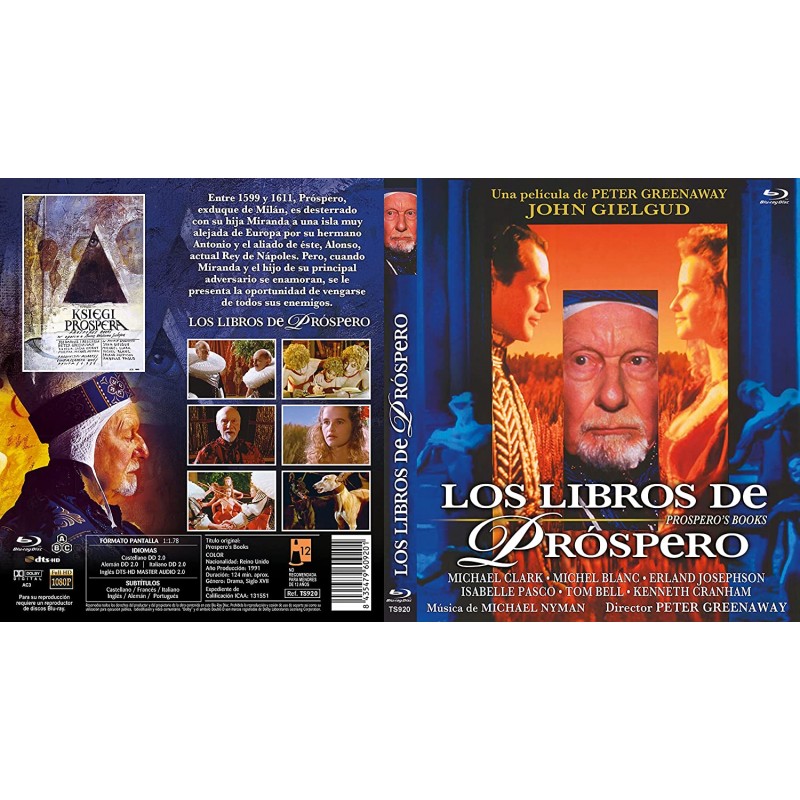 Los Libros De Próspero BLU-RAY 1991 Prospero's Books